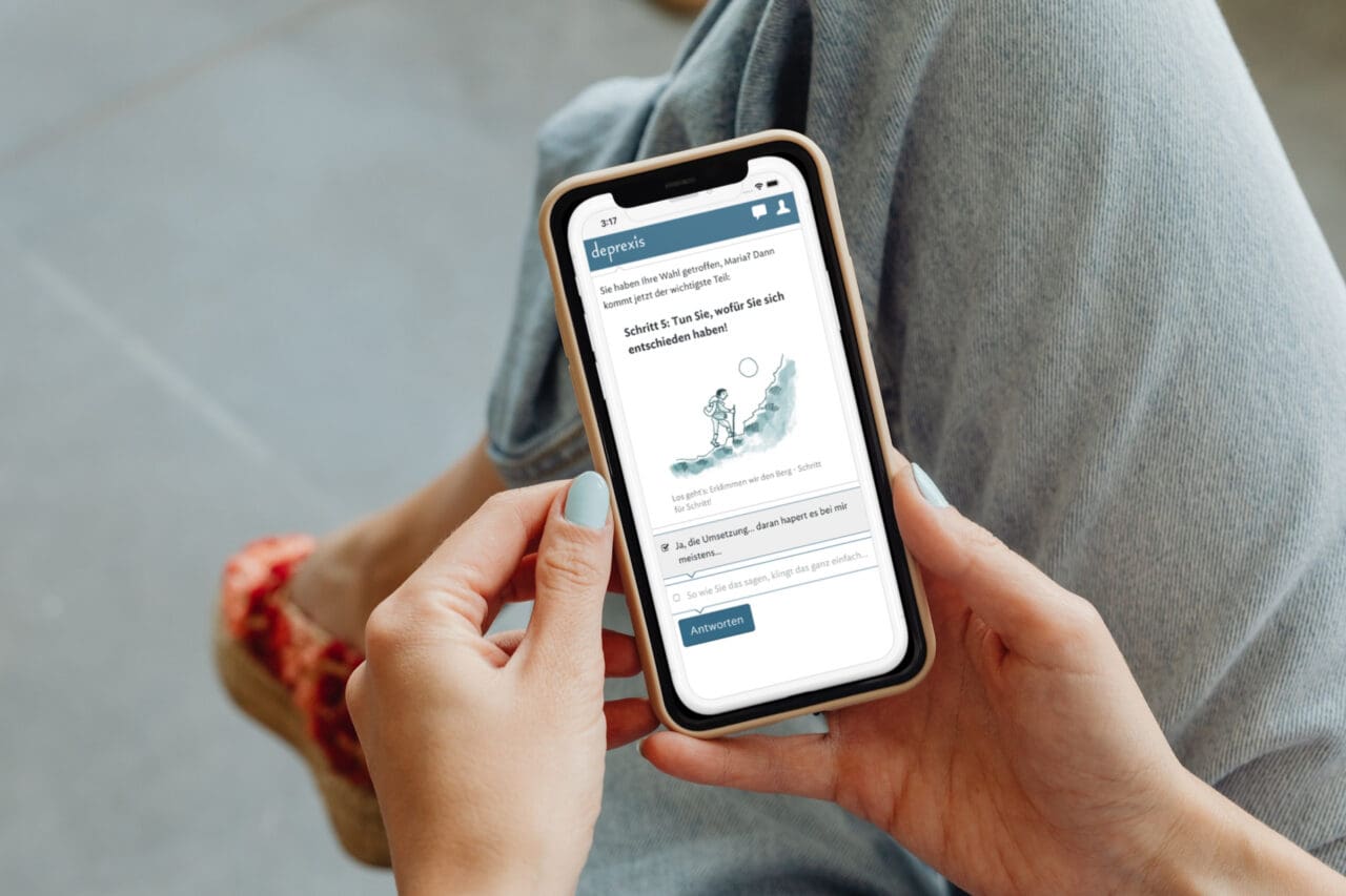 Deprexis: Ergänzung zur Behandlung von Depressionen.